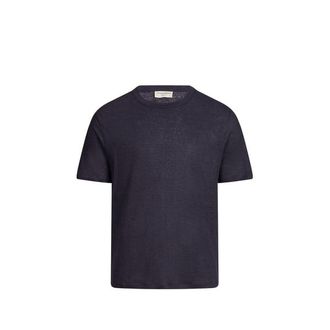 Officine G&eacute;n&eacute;rale T-shirt uni &agrave; col rond en lin