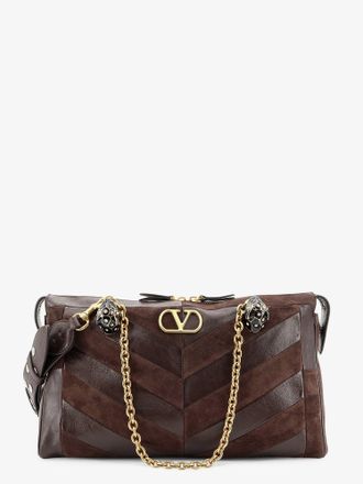 Valentino Garavani Panthea suede and leather shoulder bag - VALENTINO GARAVANI - gender_Woman