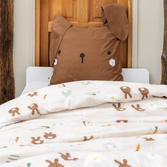 Altobuy Bunny - Parure de Lit Imprimé Lapin Housse de Couette 200x200cm + 2 Taies doreiller
