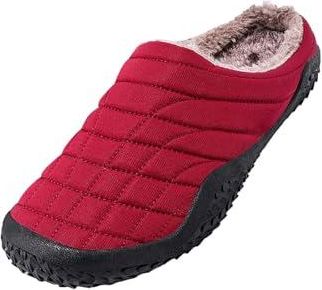 Generic Pantoufles chaudes douces et confortables pour garder vos pieds au chaud en hiver pour homme chaussures dint&eacute;rieur et dext&eacute;rieur, Rouge, 42.5 EU