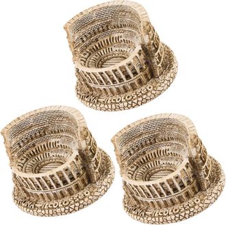 Cabilock 3 St&uuml;ck Teiliges Miniatur r&ouml;misches Architekturmodell aus Resin Detailreiche Antike Skulptur f&uuml;r Desktop deko Kompakte f&uuml;r Schreibtisch Regal und Klei