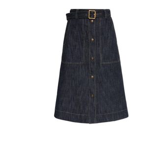 Moncler Denim Rock in Kniel&auml;nge - - Skirts - Damen - Blau - 2XS