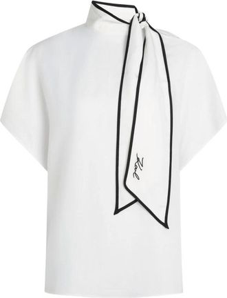 Karl Lagerfeld Femme, Blouses et Chemises, Blanc, Taille: 36 FR Top Kimono