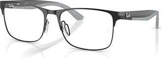 Ray-Ban Rb7550 Optics Schwarz Fassung Klar Glas Polarisiert 57-18