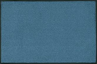 Wash+Dry Steel Blue Tapis Del Sol, Polyamide Dos : Caoutchouc Nitrile, Bleu, 75 x 50 cm