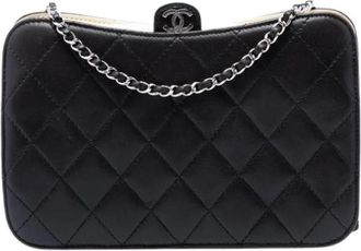 Chanel Sac bandouli&egrave;re matelass&eacute; en cuir dagneau Pre-owned - Femme - Pre-owned - Noir - Taille: ONE Size
