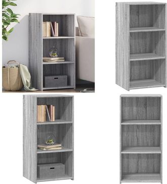 vidaXL Vidaxl - Buffet sonoma gris 45x41x93 cm bois ding&eacute;nierie - Buffet Design Intemporel - Meuble Rangement Gris - Commode Bois Ding&eacute;nierie - Buffet