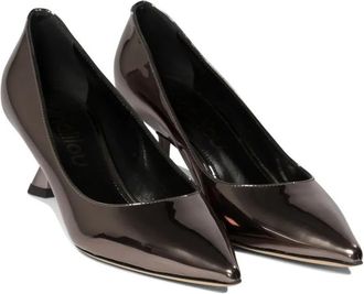 Ninalilou Hohe Schuhe - Mirror Finish Leather Pumps - Gr. 37,5 (EU) - in Schwarz - f&uuml;r Damen