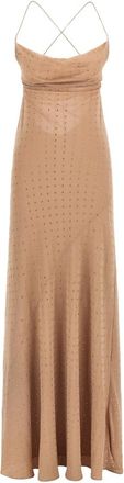 Pinko Pinko, Femme, Robes, Beige, Taille: 34 FR Long Farro Dress