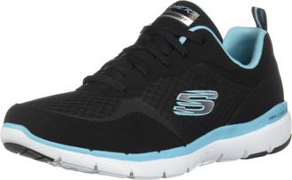 Skechers Flex Appeal 3.0-GO Forward Turnschuh, Schwarz Hellblau Wei&szlig;, 38 EU