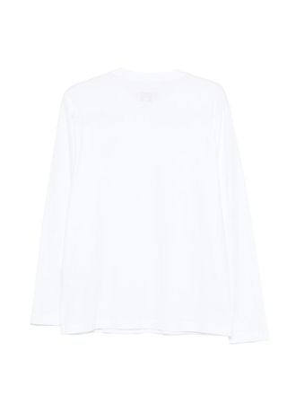 Emporio Armani Logo-Embroidered Cotton T-shirt - White