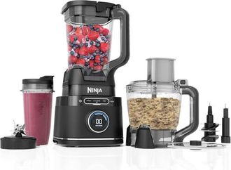 Ninja Ninja Detect Power Blender Processor Pro 3-en-1, mixeur 1200W, bol &agrave; m&eacute;langer, lame malaxeur, gobelet individuel, r&eacute;cipient, p&eacute;trir, mixer, hacher et 