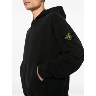Stone Island Compass Patch Hoodie - Black