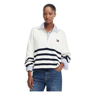 Tommy Jeans Damen, Strickwaren, Wei&szlig;, MGr&ouml;&szlig;e