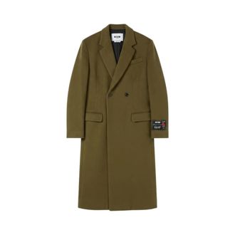 Msgm Msgm - Manteau crois&eacute; ceintur&eacute; - Femme - Manteaux - Vert - Taille: 40 FR