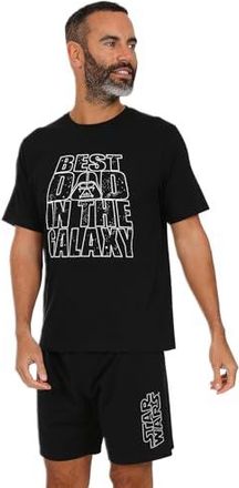 Star Wars Pyjama court pour homme « Best Dad in the Galaxy », Noir, XXL