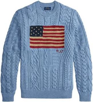 Polo Ralph Lauren Pull maille drapeau USA en coton
