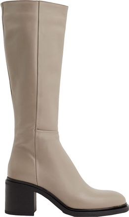 8 by YOOX LEATHER MID-HEEL BOOT