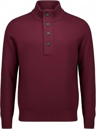 Gran Sasso Pull &agrave; col roul&eacute; - Homme - Pulls - Rouge - Taille: L