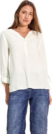 Cecil Damen B344972 Bluse mit Turn-Up, Vanilla White, XX-Large