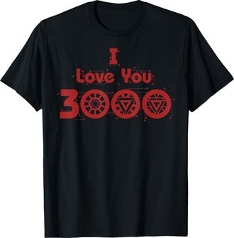 MARVEL Avengers Endgame I Love You 3000 Arc Reactor Symbols T-Shirt