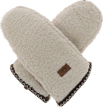 UGG Moufles avec &eacute;cusson - Femme - Accessoires - Beige - Taille: S/M