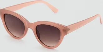 Mango Lunettes de soleil cat-eye rose pastel - Femme - Taille unique - MANGO