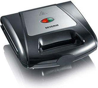 Severin Appareil à Croque-Monsieur, Appareil à gaufres et gril viande, Toaster 3-en-1, 1 000W, pour une cuisson rapide des aliments, noir, SA 2968, 2739 Jahre