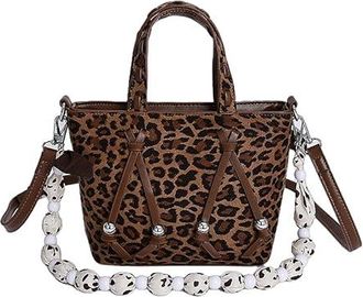 Generic Sac r&eacute;tro en daim synth&eacute;tique Hobo Sac &agrave; main Couleur unie Sac &agrave; main tiss&eacute; pour femmes Voyage Shopping, marron fonc&eacute;, 8.66*2.76*6.3Zoll