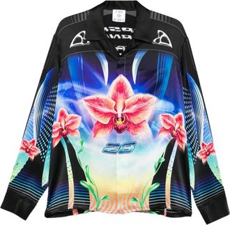 Casablanca Orchid Racer shirt - Schwarz