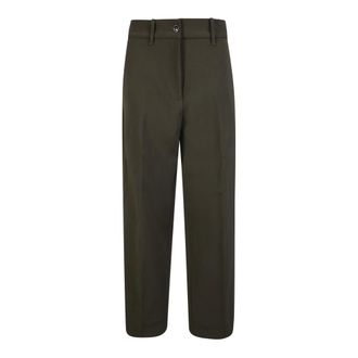 Nine In The Morning Femme, Pantalons, Vert, Taille: W27 Pantalon Court en Laine Verte