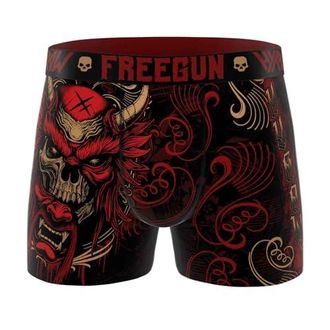 Freegun Boxer Homme Microfibre Rock & Tattoo HYRAW (XXL, Red)
