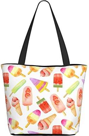 AOOEDM Fruit Ice Cream Ladies Shopping Bag 13x11x7in.Le cadeau parfait pour la Saint-Valentin.Cest de la Saint-Valentin pour maman, fille, &eacute;pouse, etc