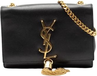 Saint Laurent Sac bandouli&egrave;re en cuir Kate Pre-owned - Femme - Pre-owned - Noir - Taille: ONE Size