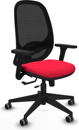 Piqueras y Crespo Arbeitsstuhl mit zylindrischen Armlehnen, h&ouml;henverstellbare Lendenwirbelst&uuml;tze, ausgestattet mit Syncro/Traslack und Schneidschaum, mit Rollen 65 mm, 