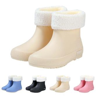Generic Bottes dhiver en caoutchouc pour femme avec doublure en peluche, amovibles et lavables, imperm&eacute;ables, antid&eacute;rapantes, chaudes, pour le travail, la p&ecirc;c