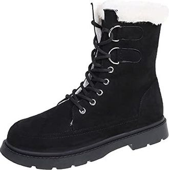 Generic Bottines courtes en daim pour femme avec doublure en fausse fourrure - Coupe large - Antid&eacute;rapantes - Classiques - Pour la randonn&eacute;e, le trekking - St