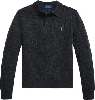 Polo Ralph Lauren Pullover mit Waffelstrick-Muster - Grau