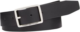 Tommy Hilfiger Herren Gürtel Jeans Buckle 3.5 Ledergürtel, Schwarz (Black), 80 cm