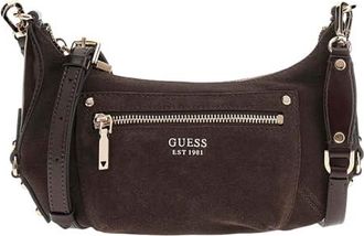 Guess Cuir sac &agrave; &eacute;paule bandouli&egrave;re Marsha Mini Crossbody Bag Espresso marron fonc&eacute;