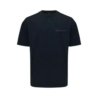 Genti Besticktes Logo T-Shirt - - Tops - Herren - Schwarzk - M