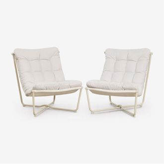 Sklum Pack de 2 fauteuils de jardin en acier Zaylon SKLUM Tapioca Beige