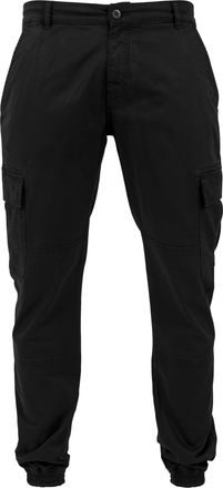 Urban Classics Herren Washed Cargo Twill Jogging Pants Hose, Schwarz (Black 7), 30
