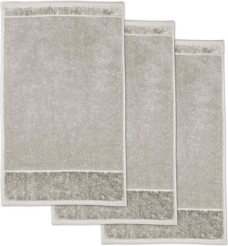 Möve Bamboo Luxe Gästetucher, Baumwolle, Silver Grey, 30 x 50 cm, 3