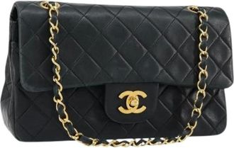 Chanel Sac bandouli&egrave;re en cuir Pre-owned - Femme - Pre-owned - Noir - Taille: ONE Size
