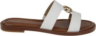Michael Kors Femme, Chaussures, Blanc, Taille: 37 EU Erin Leather Sandal