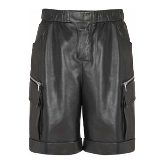 Balmain Leder Cargo Bermuda Shorts - - Shorts - Herren - Schwarzk - XL