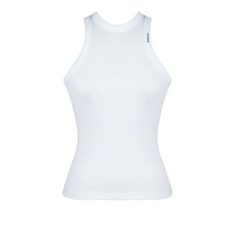 Dondup Femme, Tops, Blanc, Taille: 42 FR D&eacute;bardeur ajust&eacute; &agrave; col rond