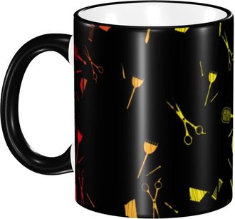 Generic Kaffeebecher 330ml, Friseur Haarschnitt Werkzeug Porzellan Becher M&auml;nner Tee Tasse Personalisierte Trinkbecher, F&uuml;r Trekking, B&uuml;ro, Kaffee