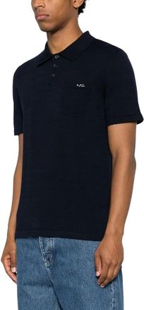 A.P.C. A.p.c., Homme, Tops, Bleu, Taille: S Polo en maille
